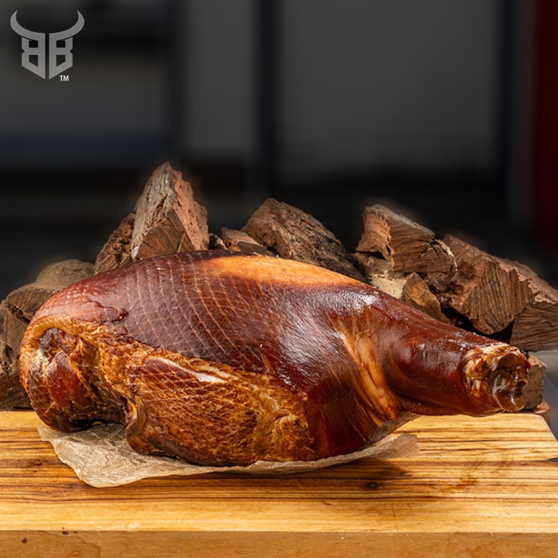 WOOD SMOKED WHOLE HAM - FREE RANGE - 9KG - Budd's Butchers